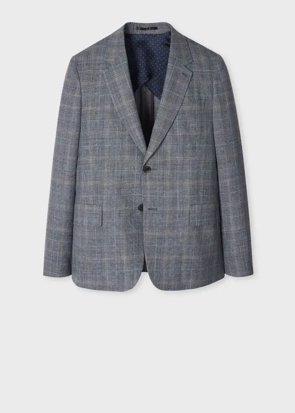 Paul Smith Summertime Check Wool-silk Blazer