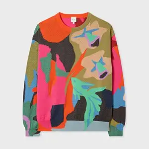 Paul Smith River Collage Knitted Cotton Sweater - Multicolour