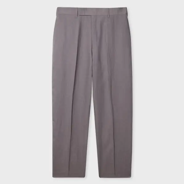 Paul Smith Relaxed-fit Linen Trousers - Purple