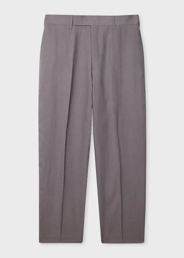 Paul Smith Relaxed-fit Linen Trousers - Purple
