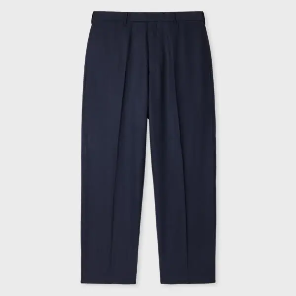 Paul Smith Relaxed-fit Wool Trousers - Blue