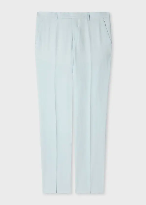 Paul Smith Tapered Linen Trousers - Blue