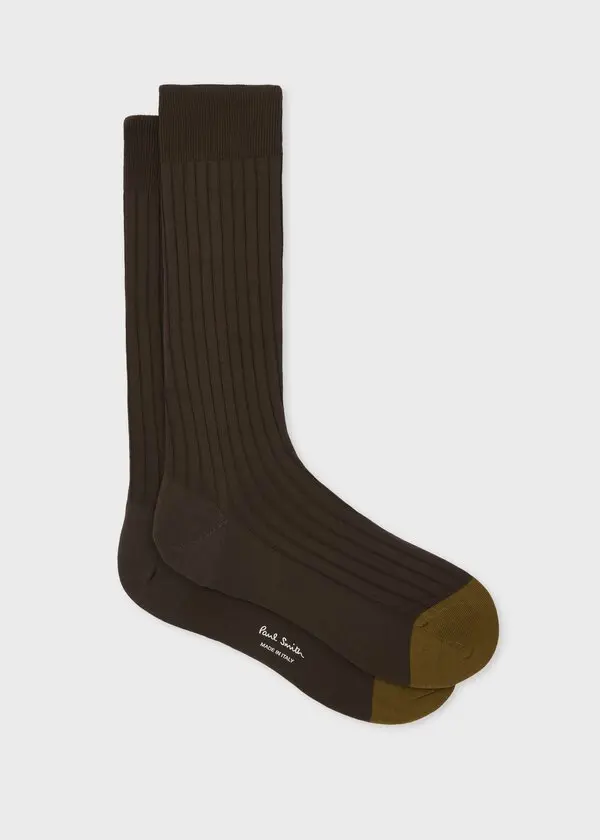 Paul Smith Cotton-silk Ribbed Socks