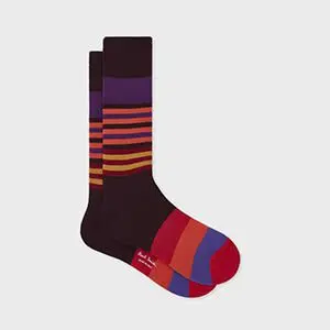 Paul Smith Bold Stripe Cotton-blend Socks - Red
