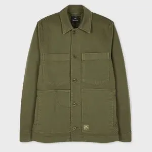 Paul Smith Gart-dyed Organic Cotton Work Jacket - Green