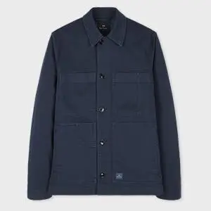 Paul Smith Gart-dyed Organic Cotton Work Jacket - Blue