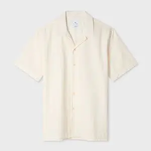 Paul Smith Ecru 'raining Stripe' Cotton Shirt