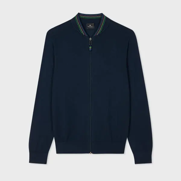 Paul Smith Cotton-blend Zip-through Cardigan