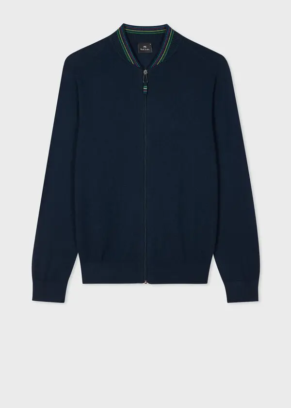 Paul Smith Cotton-blend Zip-through Cardigan