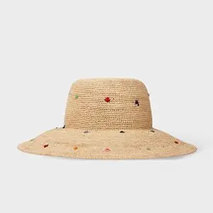 Paul Smith Swirl Polka Dot Sun Hat - White