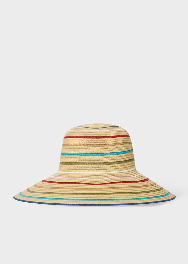 Paul Smith Signature Stripe Sun Hat - White