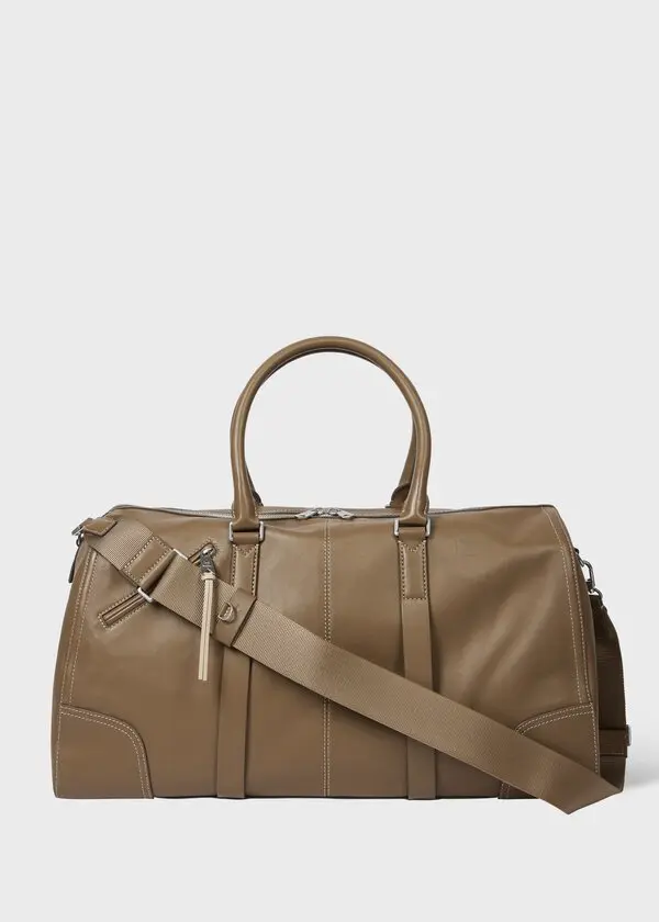Paul Smith Leather Duffle Bag - Grey