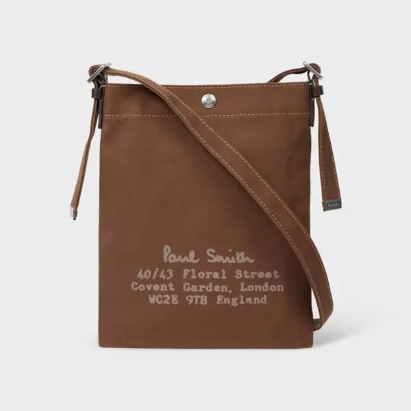 Paul Smith Khaki Tekwax Cotton Musette Bag - Brown