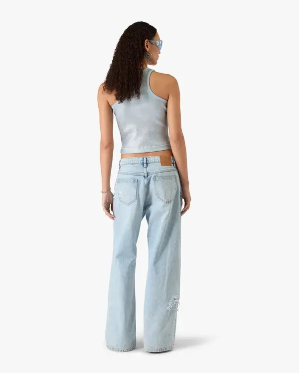 Casablanca Light Wash Graffiti Denim Jeans
