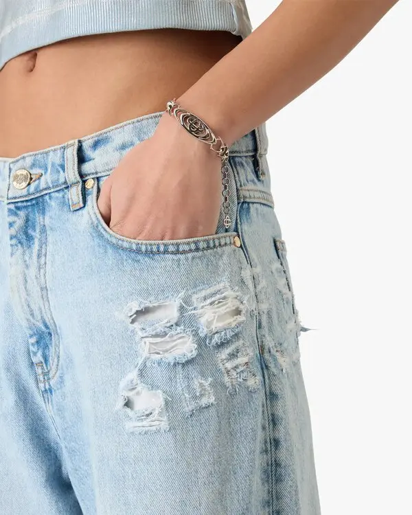 Casablanca Light Wash Graffiti Denim Jeans