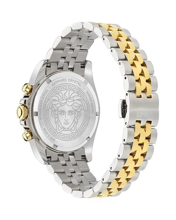 Versace Greca Wave Chronograph, 43mm - Two Tone