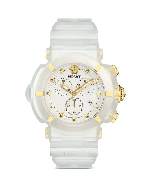 Versace Real Active Chronograph, 45mm - White