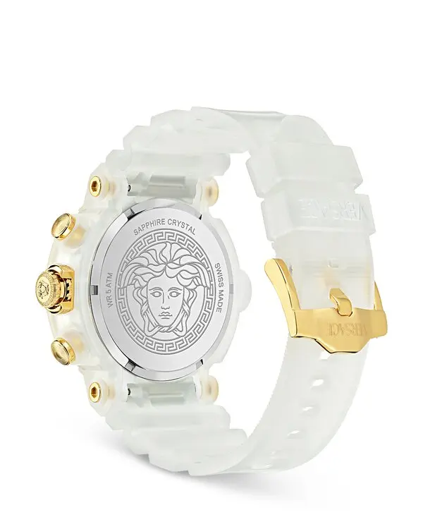 Versace Real Active Chronograph, 45mm - White