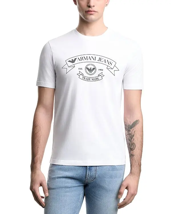 Emporio Armani Crewneck Logo T-shirt - Blanc De Blanc
