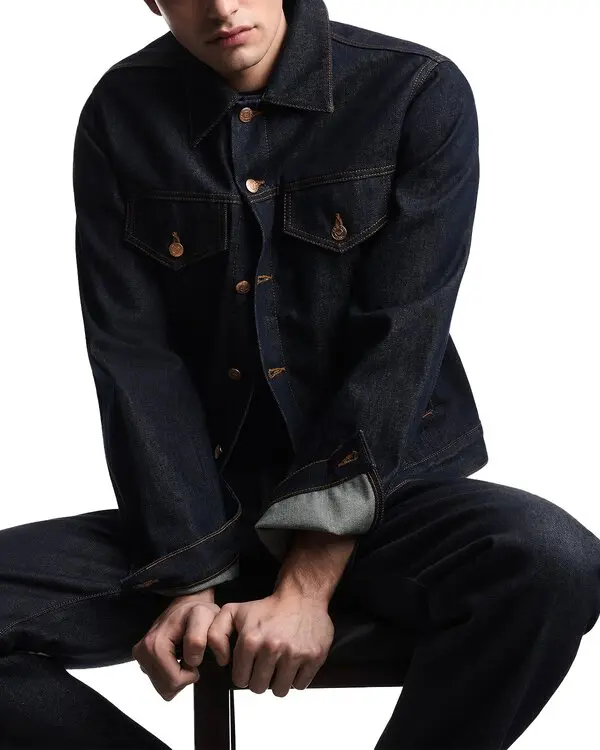 Emporio Armani Blouson Capsule Denim Jacket - Blue Denim