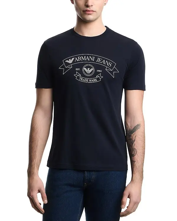 Emporio Armani Crewneck Logo T-shirt - Sky Captain