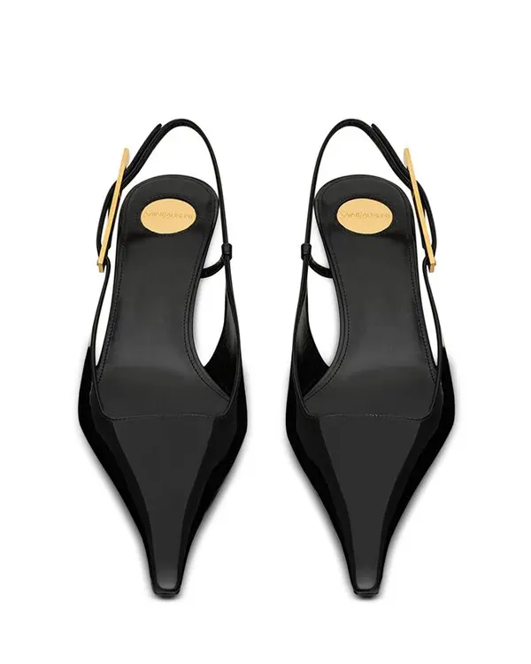 Saint Laurent Lee Slingback Pumps - Black