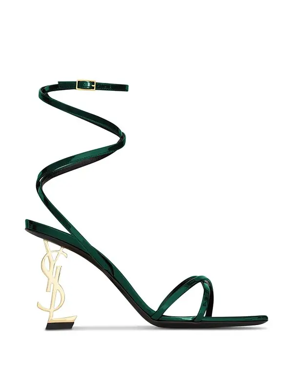 Saint Laurent Opyum Sandals - Vert Emerald