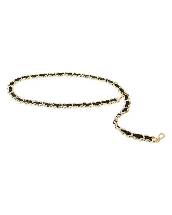 B-low The Belt Alastor Chain Leather Belt - Black Gold