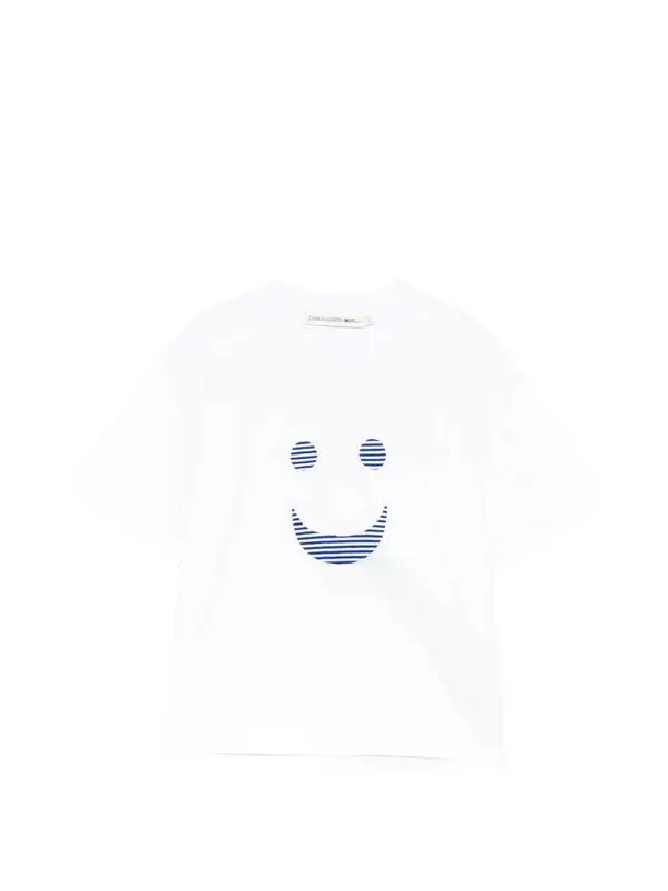 Joshua Sanders Smiley Striped T-shirt - White