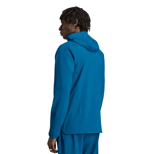 Adidas New York City Fc Tiro Travel Full-zip Hooded Windbreaker - Blue
