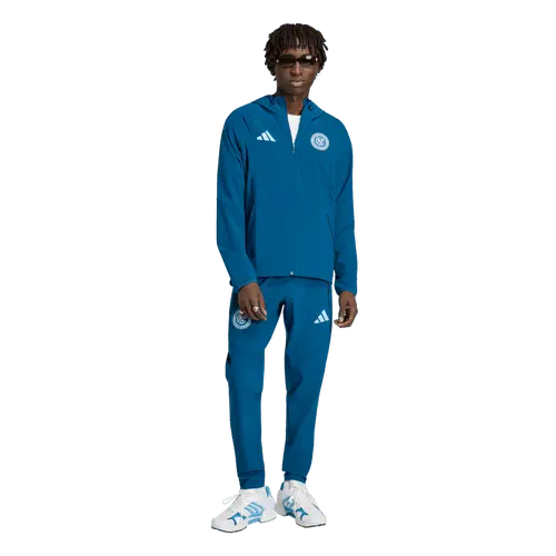 Adidas New York City Fc Tiro Travel Full-zip Hooded Windbreaker - Blue