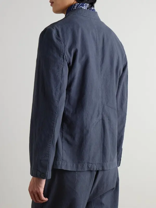 Folk Lunar Linen And Cotton-blend Blazer