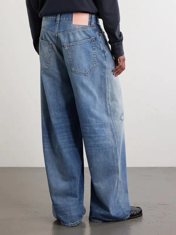 Acne Studios Wide-leg Distressed Jeans