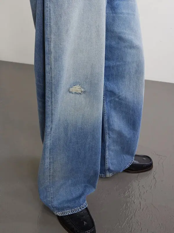 Acne Studios Wide-leg Distressed Jeans