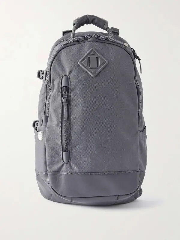 Visvim Leather-trimmed Cordura® Backpack - Charcoal