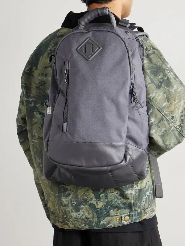 Visvim Leather-trimmed Cordura® Backpack - Gray