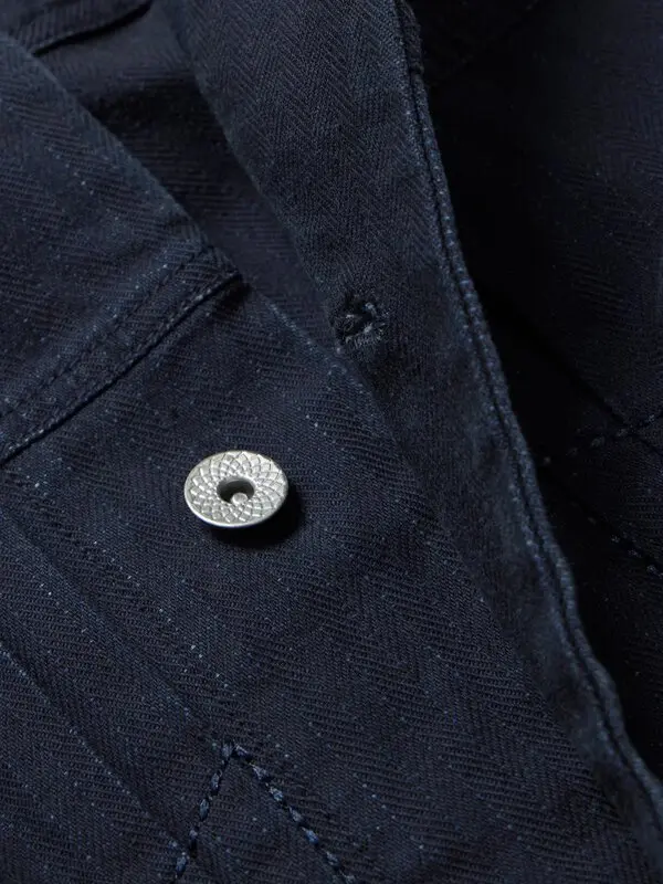 Folk Trucker Herringbone Cotton-twill Jacket