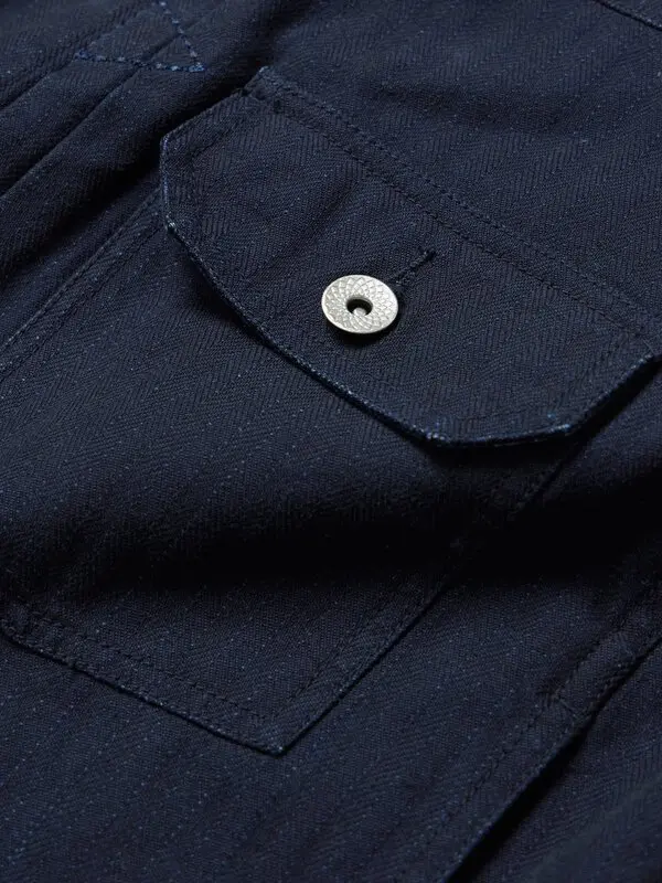 Folk Trucker Herringbone Cotton-twill Jacket
