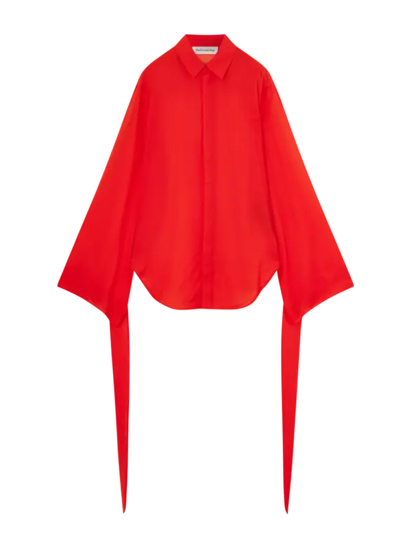 THE FRANKIE SHOP Verlin Chiffon Shirt - Red