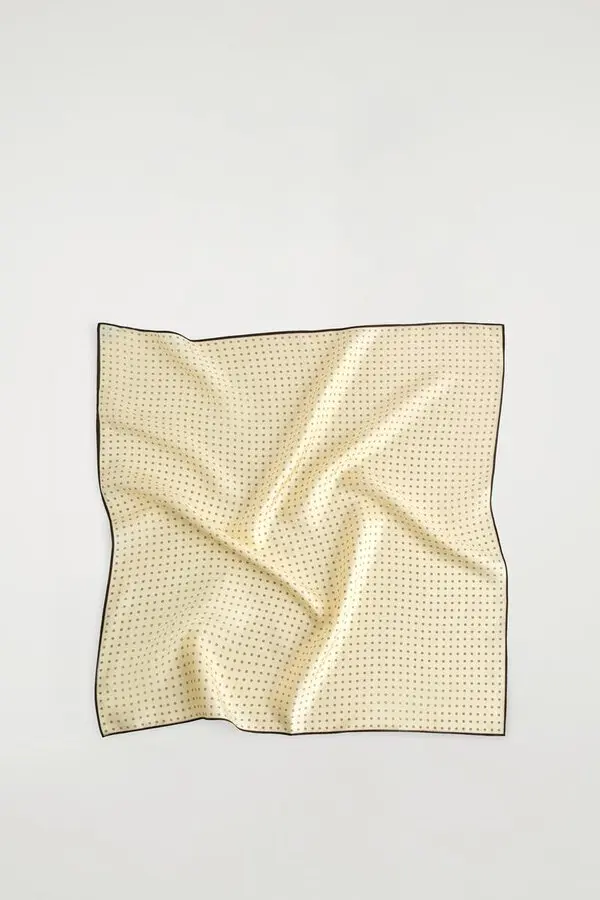 Cos Polka-dot Silk Scarf - Yellow