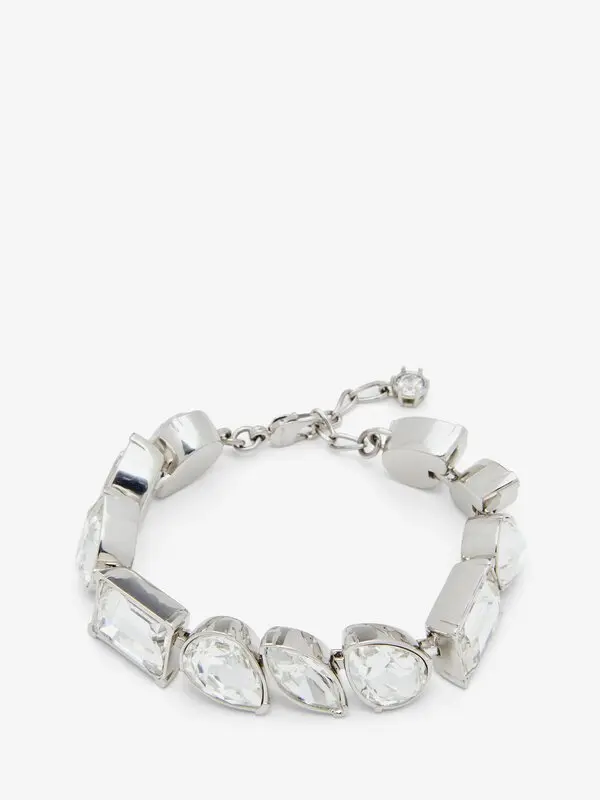 Alexander McQueen Crystal Cocktail Bracelet - Silver-finish/clear