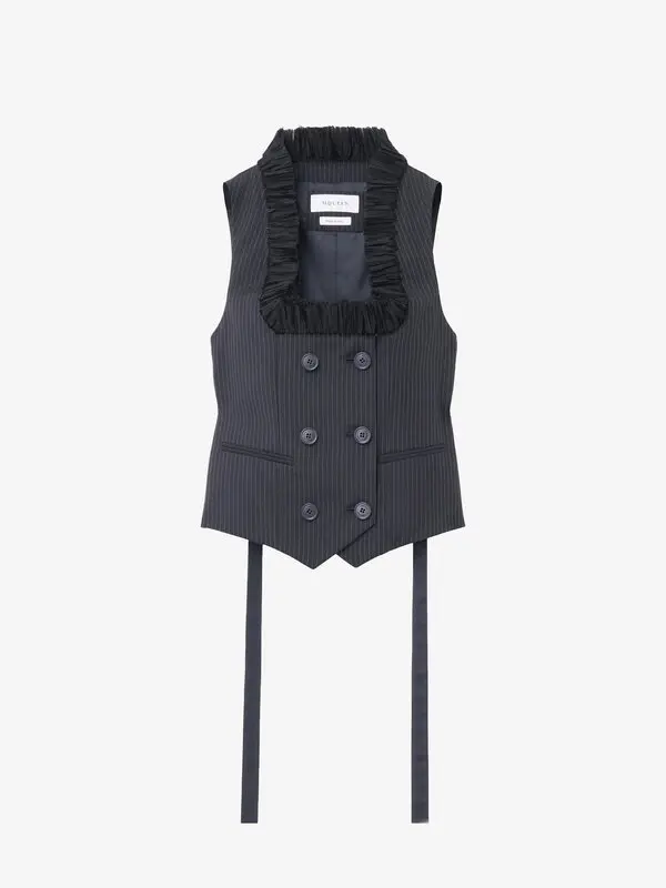 Alexander McQueen Pinstriped Tailored Waistcoat