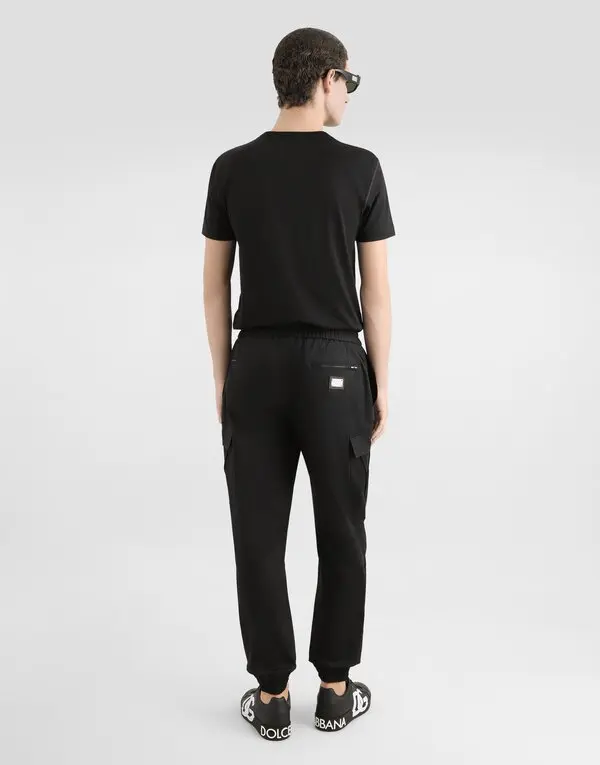 Dolce & Gabbana Cotton T-shirt With Branded Tag - Black