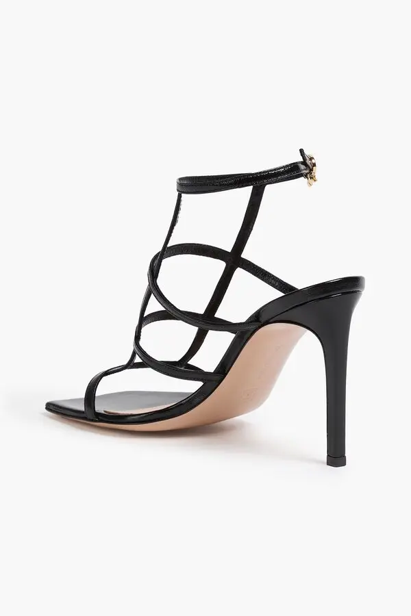GIANVITO ROSSI Mondry 95 Leather Sandals - Black