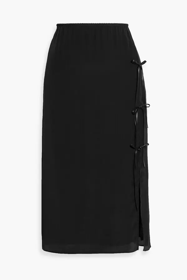 Simone Rocha Crepe De Chine Midi Skirt