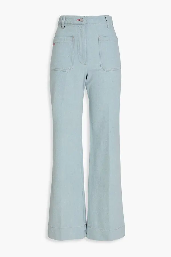 Victoria Beckham High-rise Flared Jeans - Light Denim