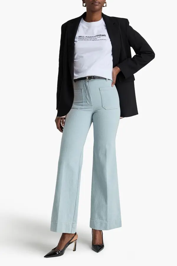Victoria Beckham High-rise Flared Jeans - Light Denim