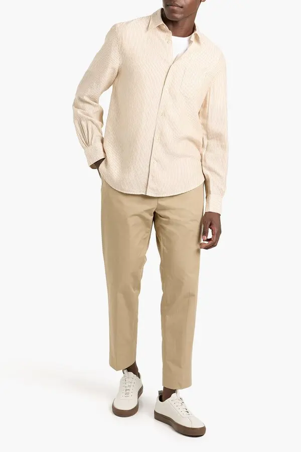 Officine Générale Owen Belted Cottonpoplin Chinos