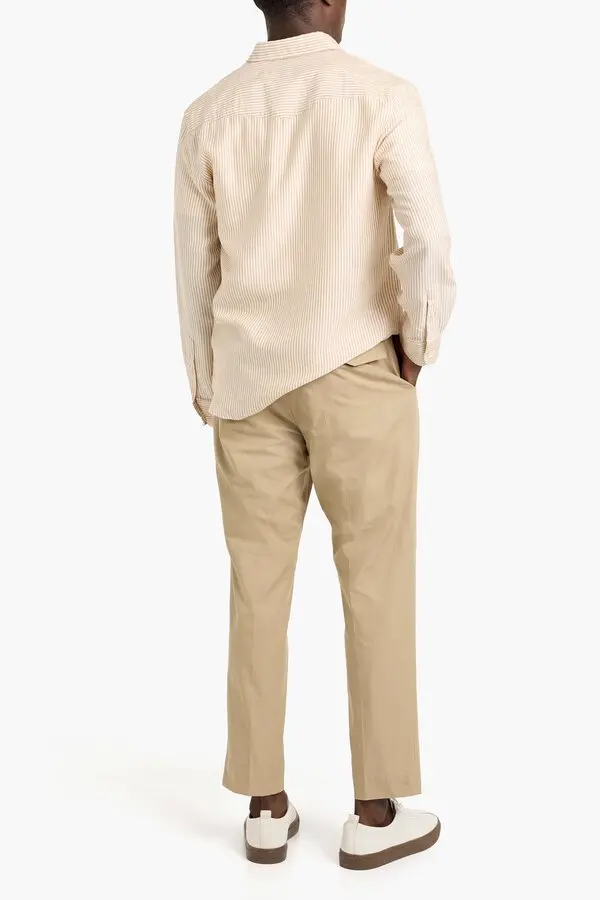 Officine Générale Owen Belted Cottonpoplin Chinos