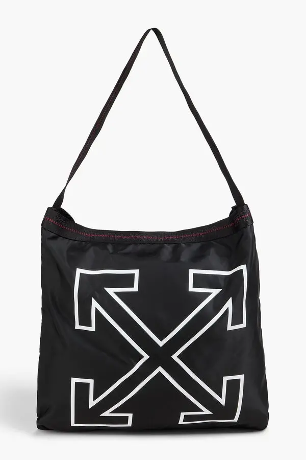 Off-White Printed Shell Tote - Black
